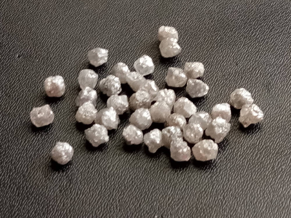 2-3mm Grey Rough Diamond, Grey Raw Diamond, Uncut Diamond, Loose Grey ...