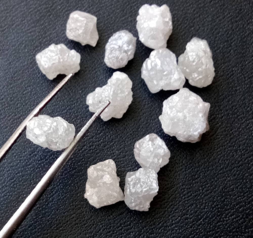 4.5-5mm White Grey Rough Diamond Natural White Grey Raw | Etsy