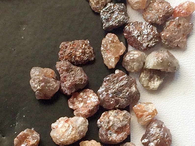 5-7mm Red Raw Diamond Red Brown Rough Diamond Rough Diamond - Etsy