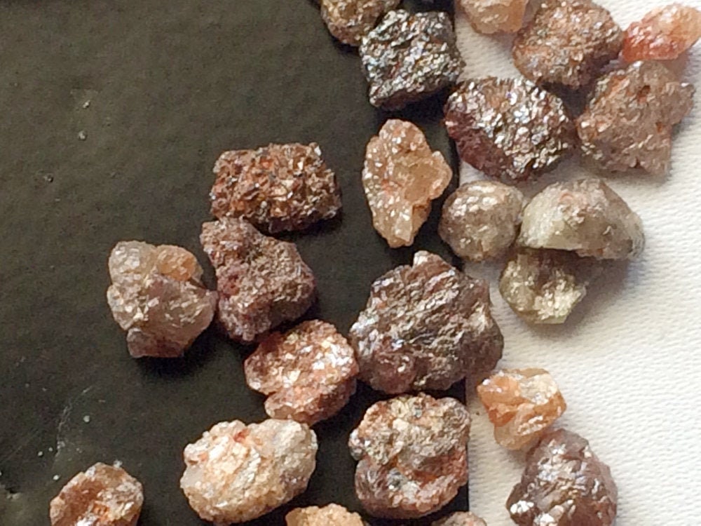 5-7mm Red Raw Diamond Red Brown Rough Diamond Rough Diamond | Etsy