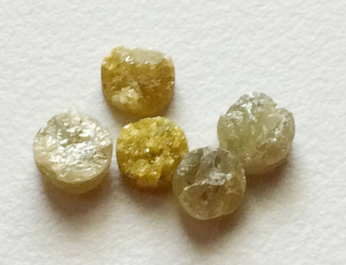 5-6mm Yellow Rough Diamond Discs, Natural Yellow Diamond Tyre, Diamond ...