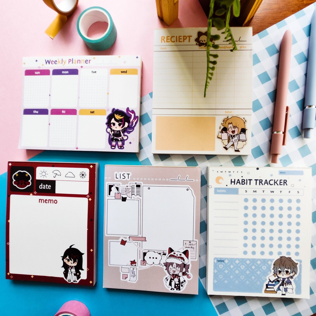 Luxiem Memopads | Kawaii Memo Pads | Cute Stationery | Nijisanji ...