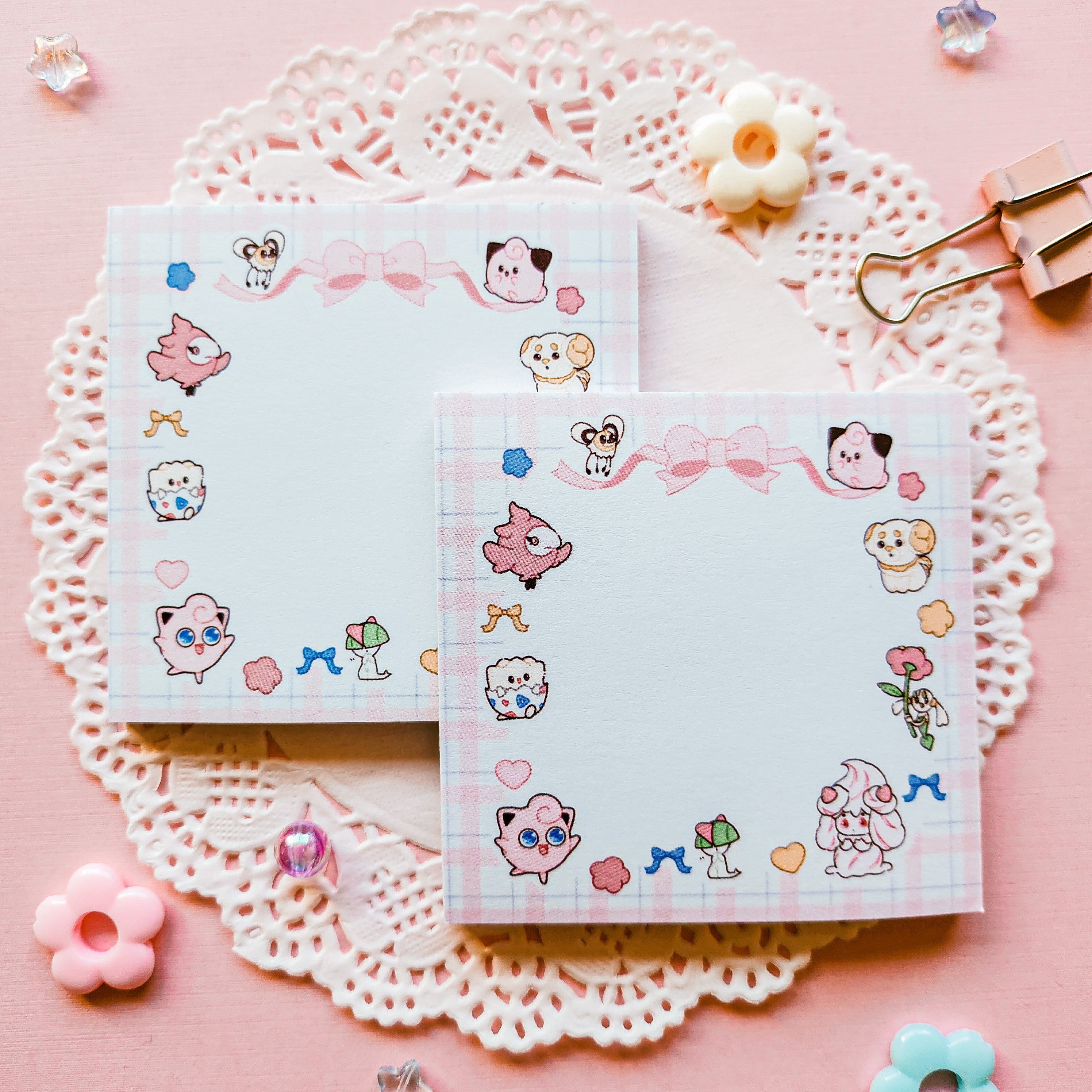 Pokemon Sticky Notes Kawaii Sticky Notes ACNH Cute - Etsy
