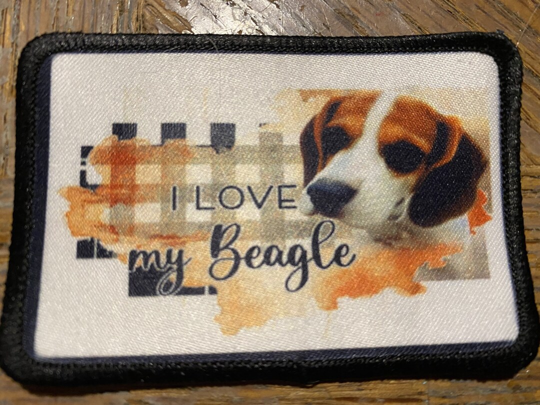 Love My Beagle Sublimated Iron on Hat Patch 3"x2" - Etsy