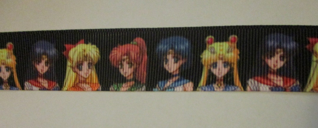 Sailor Moon Grosgrain 7/8" Printed Ribbon by the Yard Hair Bows Crafts ...