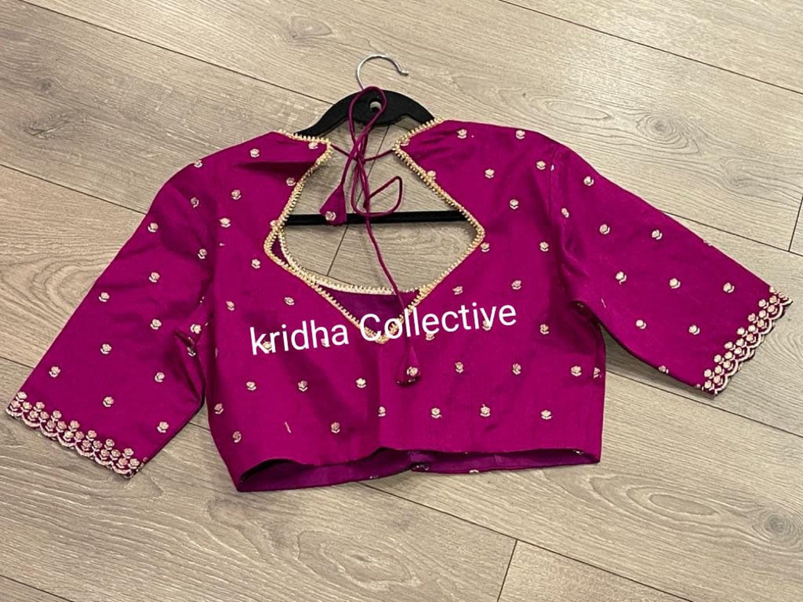 Magenta Pink Shaderawsilk Blouse With Designer Stitched Blouse saree ...