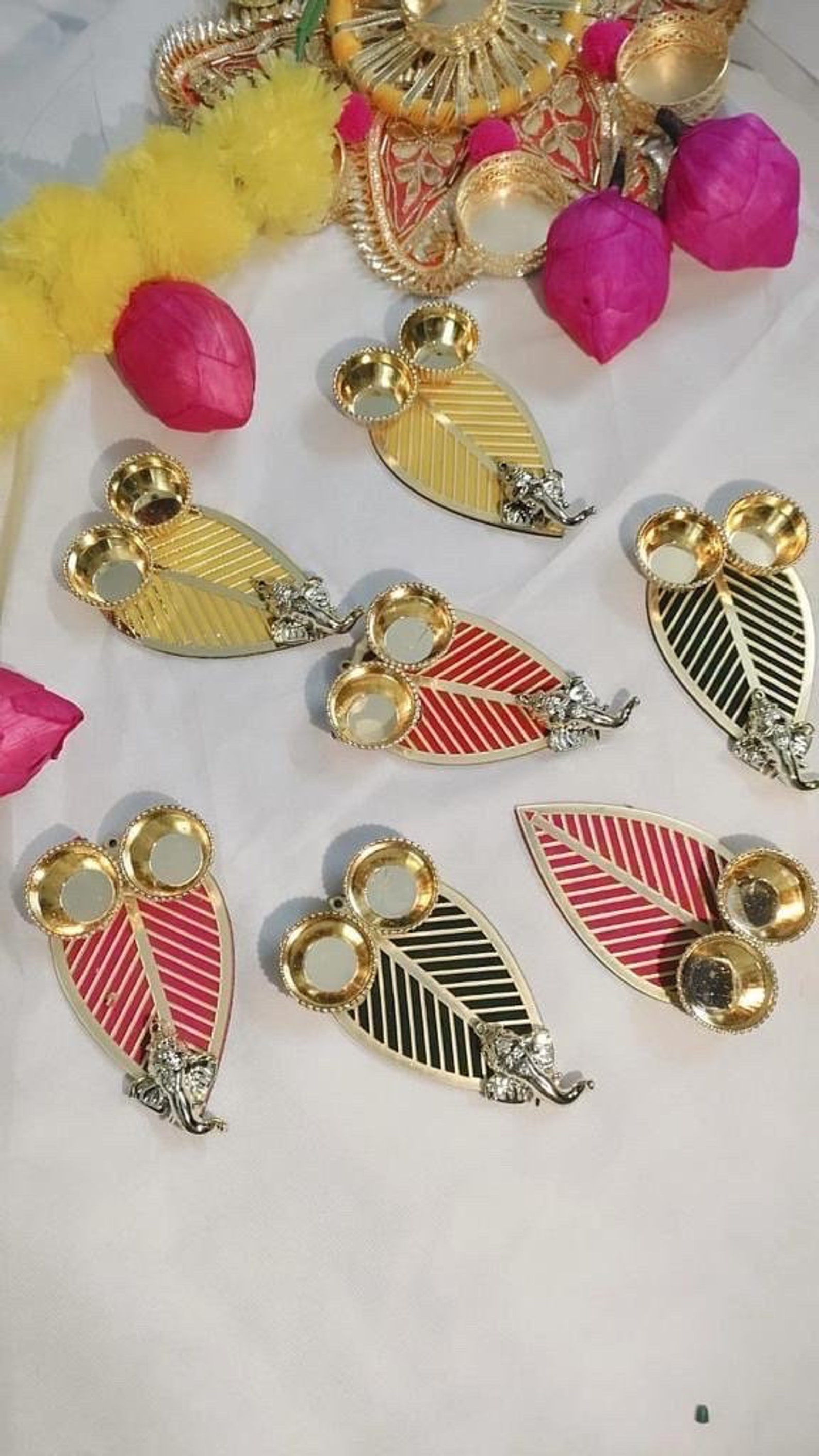 Ganesh Leaf Kumkum Haldi Set for Returngifts - Etsy