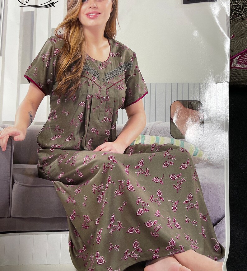 Women Nighties Alpine Fabric Freesize Nighties for Sleepwear Long Free ...