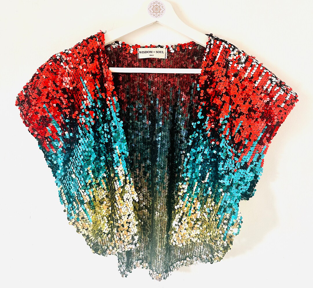 Disco Queen Sequin Burst Cape Epic Party Wear Studio 54 - Etsy