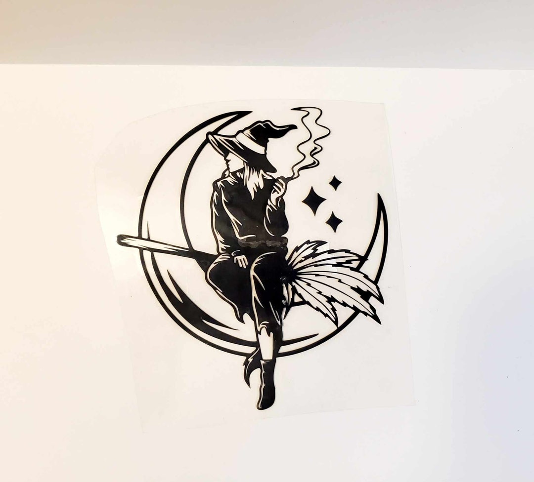 Stoner Moon Witch Decal Sticker - Etsy