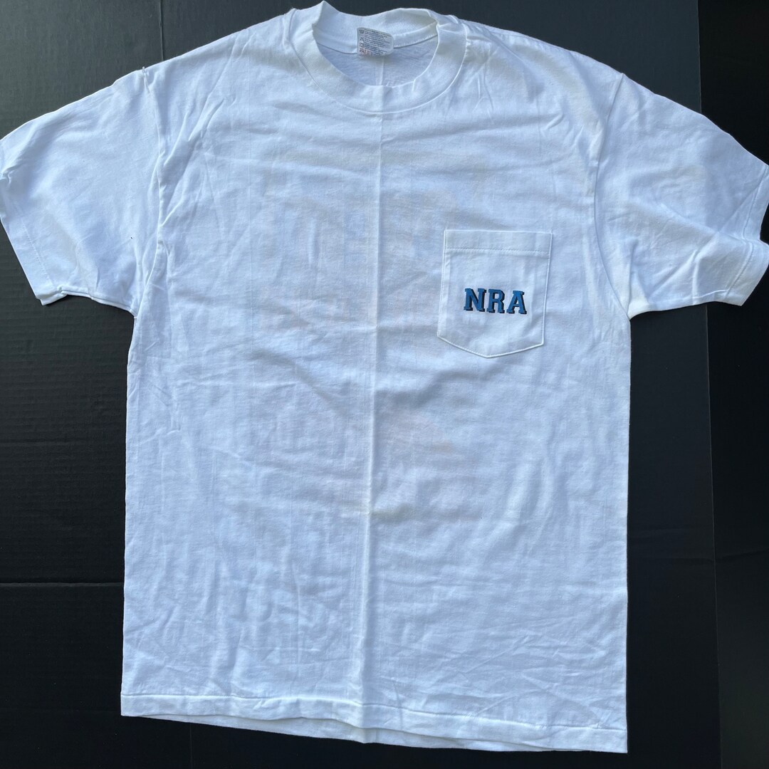 Vintage RARE NRA National Rifle Association T-shirt L Hanes USA White ...