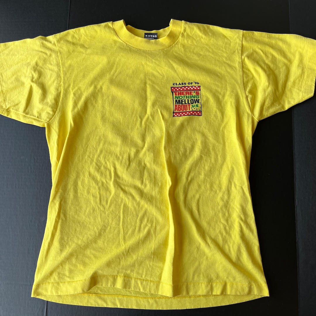 Vintage Mellow Yellow T-shirt Tee RARE 1996 Yellow L Best Fruit of Loom ...