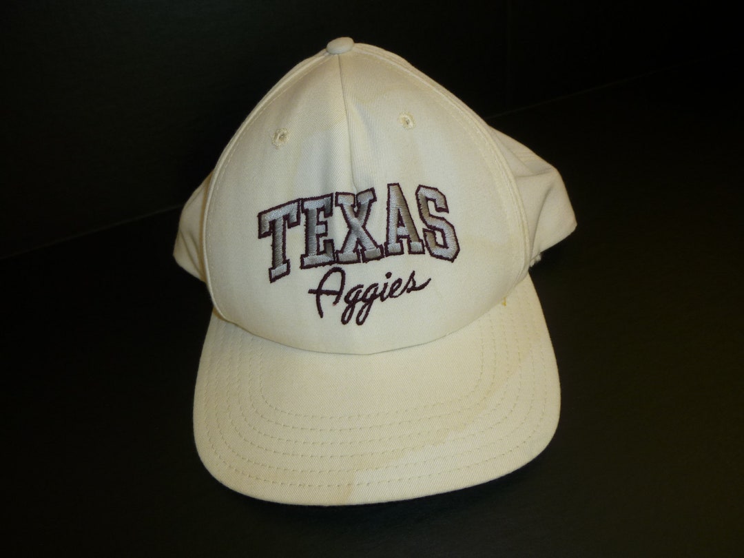 VINTAGE Texas A&M Aggies L New Era 80s Snapback White/maroon Script USA ...