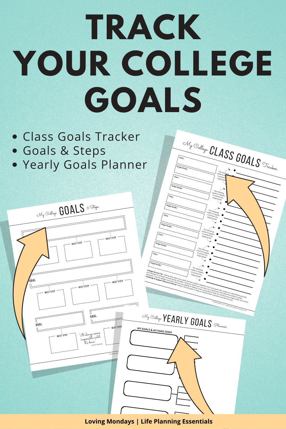 Student Planner Printable, Happy Planner, College, Academic, Back to ...