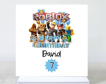 Roblox Personalised Birthday Card - Etsy UK