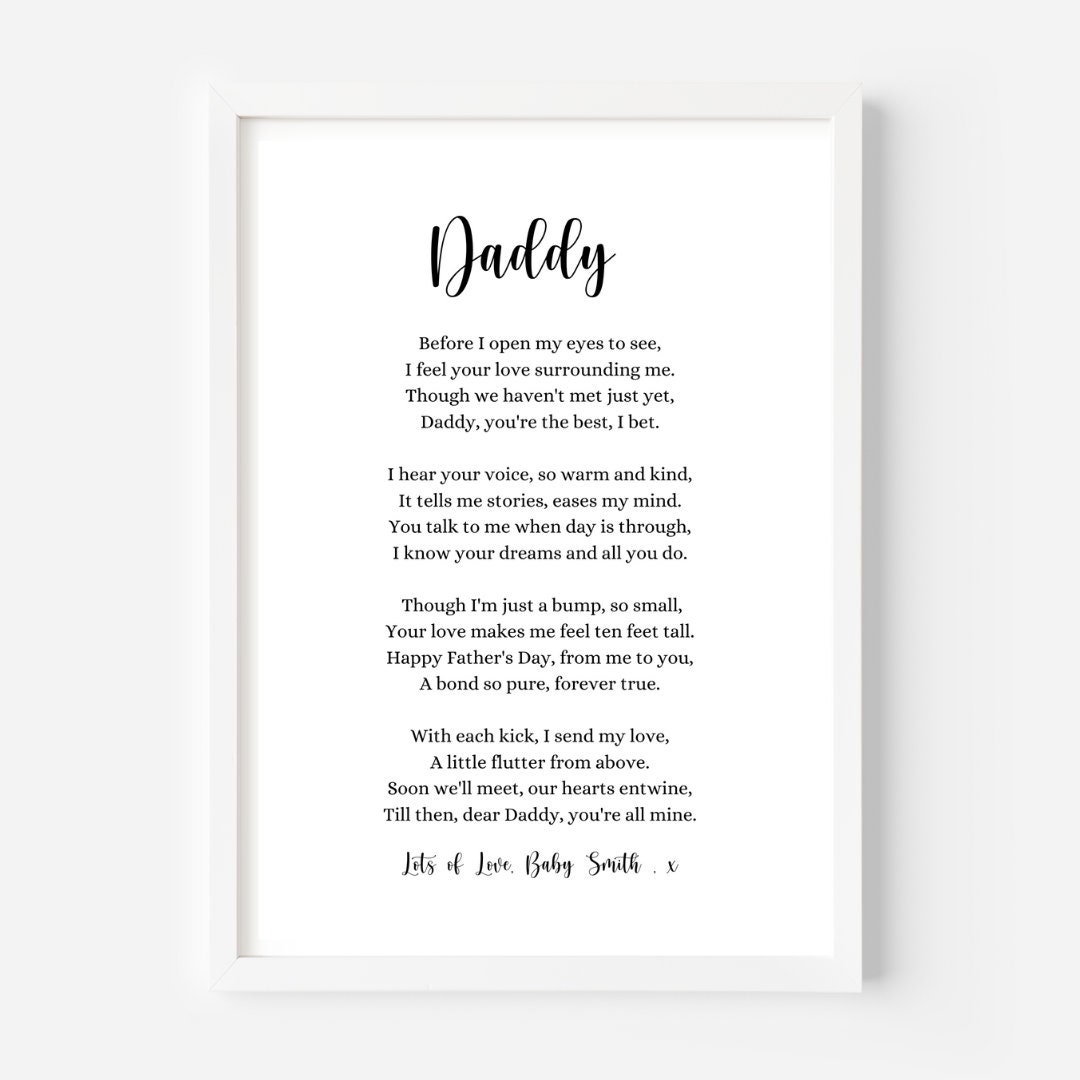 Expectant Father Poems Expecting Dad Poem Etsy Australia