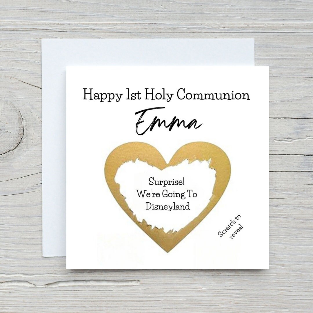 First Holy Communion Card, Communion Scratch Card, Communion Gift Card ...