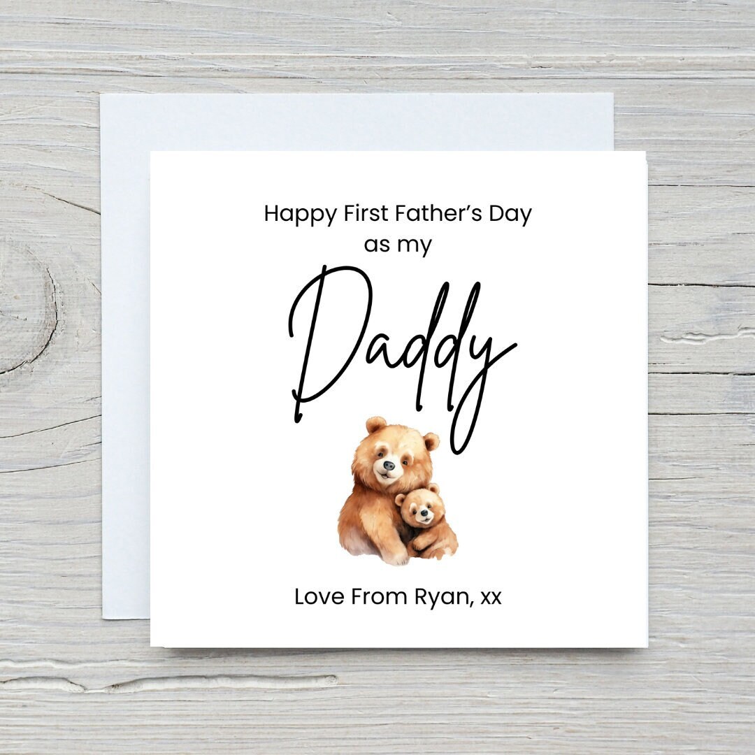 First Fathers Day Card, First Fathers Day as My Dad Gift, Gift From New ...