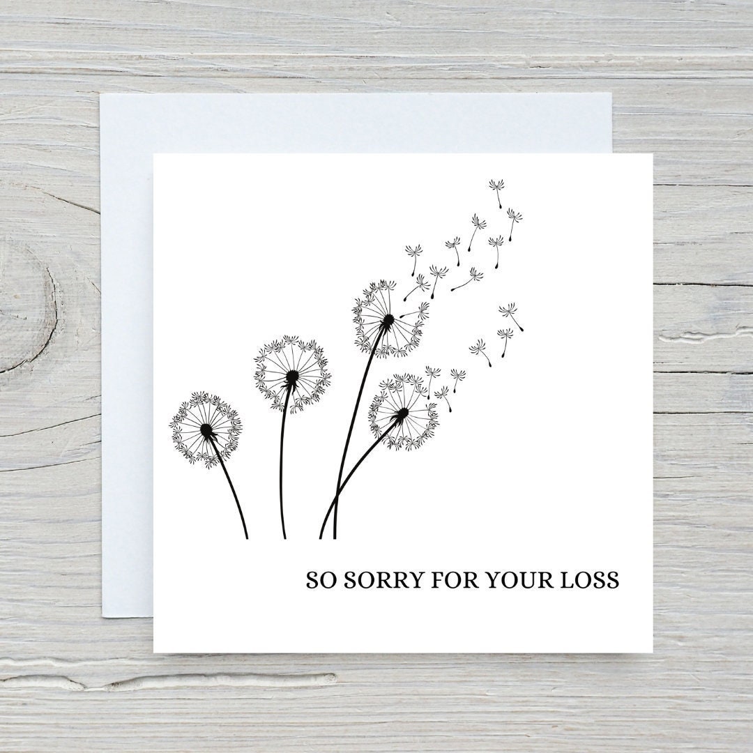 So Sorry for Your Loss, Sympathy Card, Condolence Card, Condolences ...