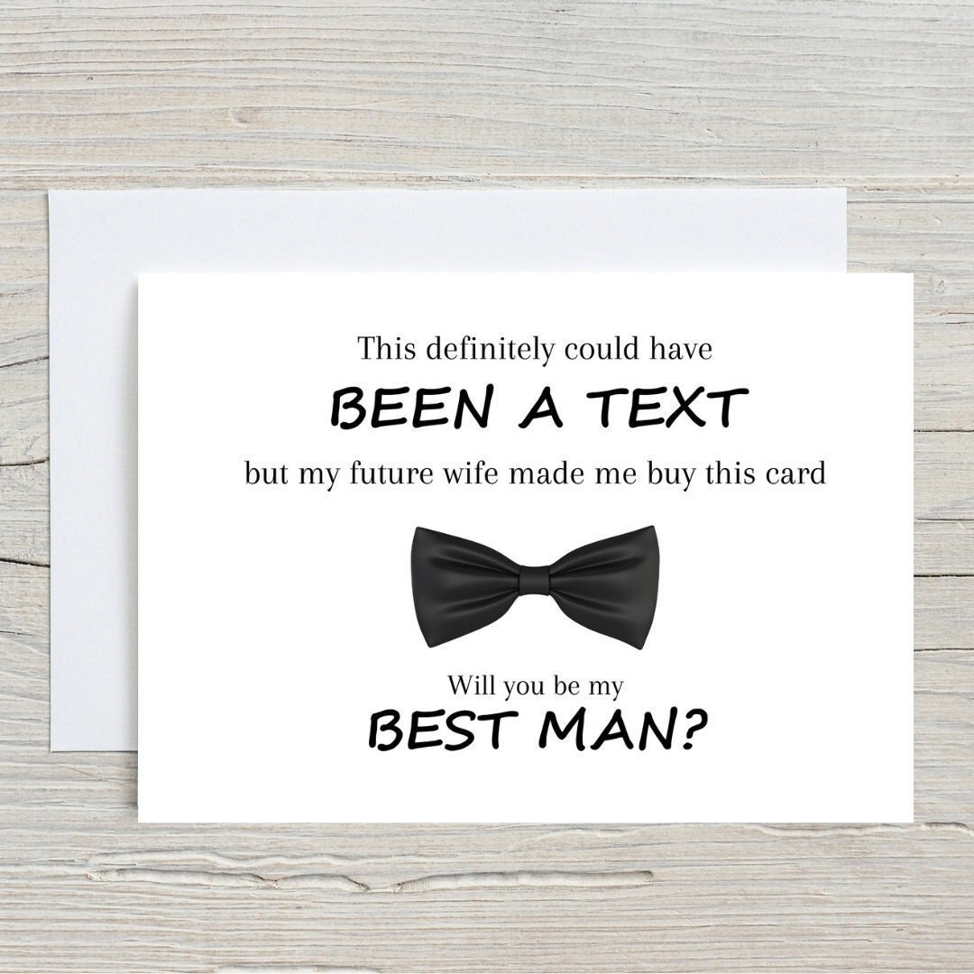 Funny Best Man Proposal, Best Man Card, Wedding Cards, Groomsmen ...