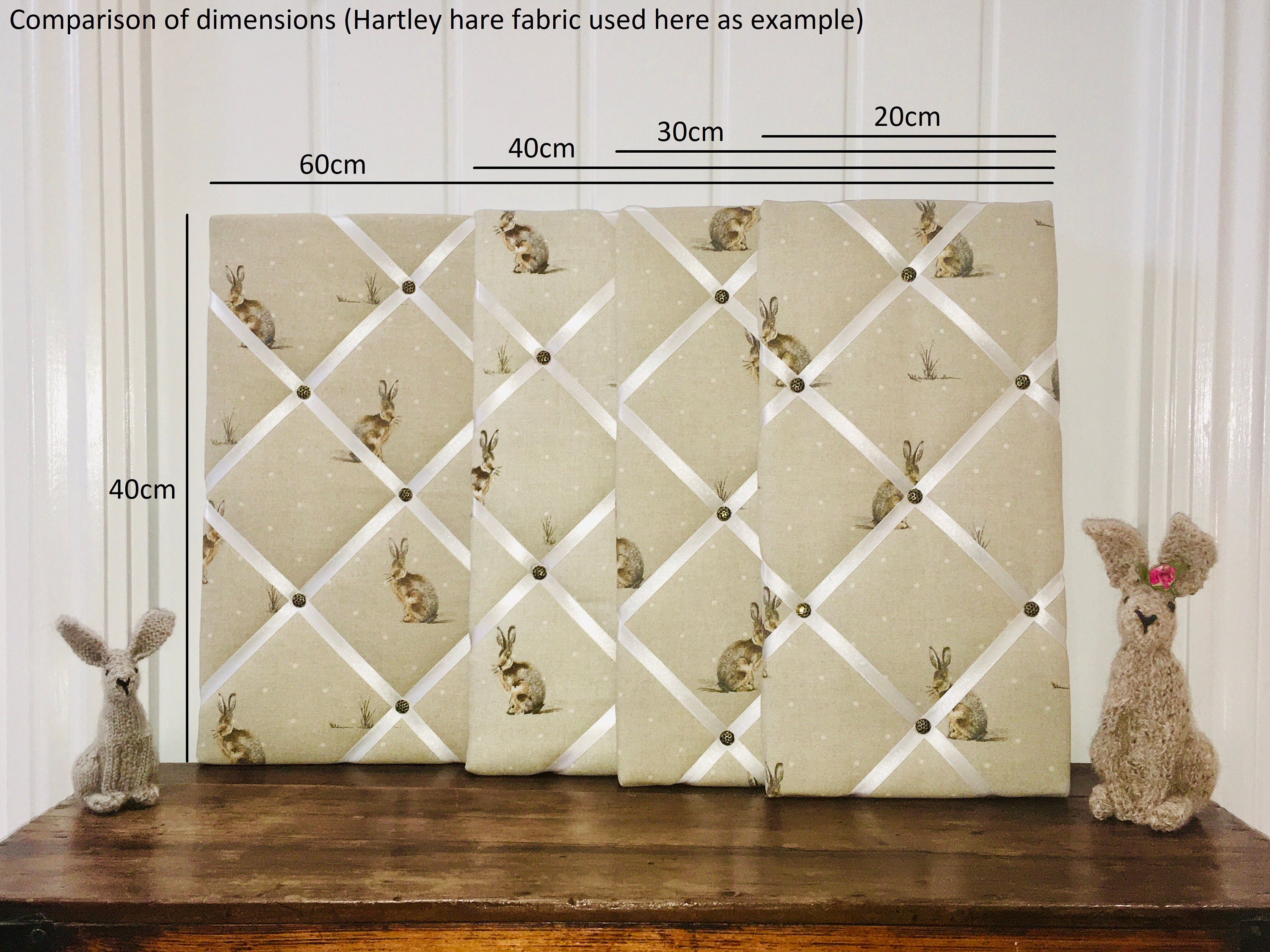 Honeybee Flowers Fabric Noticeboard, Memoboard, Pinboard, Ribbon Board ...