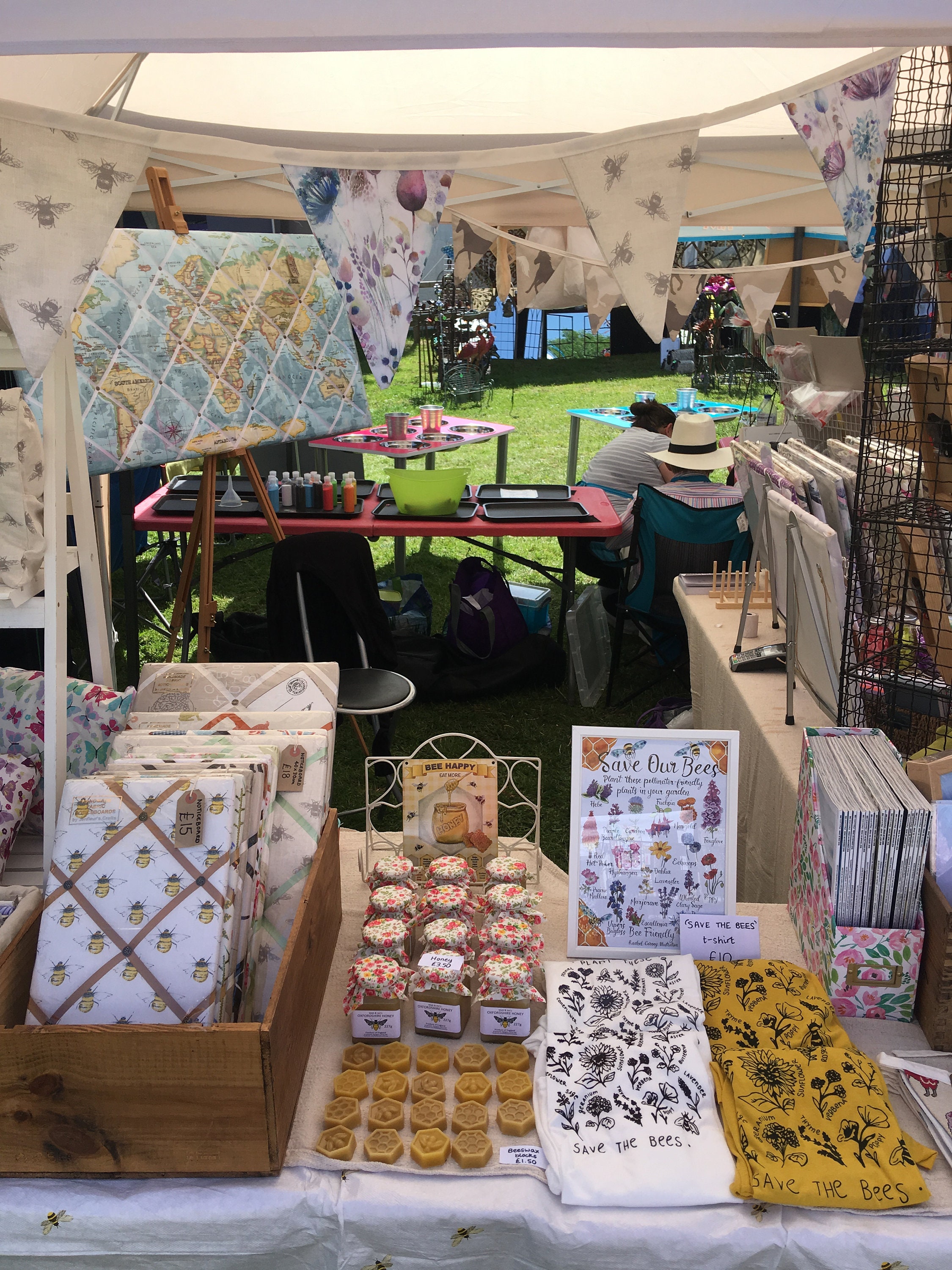 Honeybee Flowers Fabric Noticeboard Memoboard Pinboard | Etsy UK