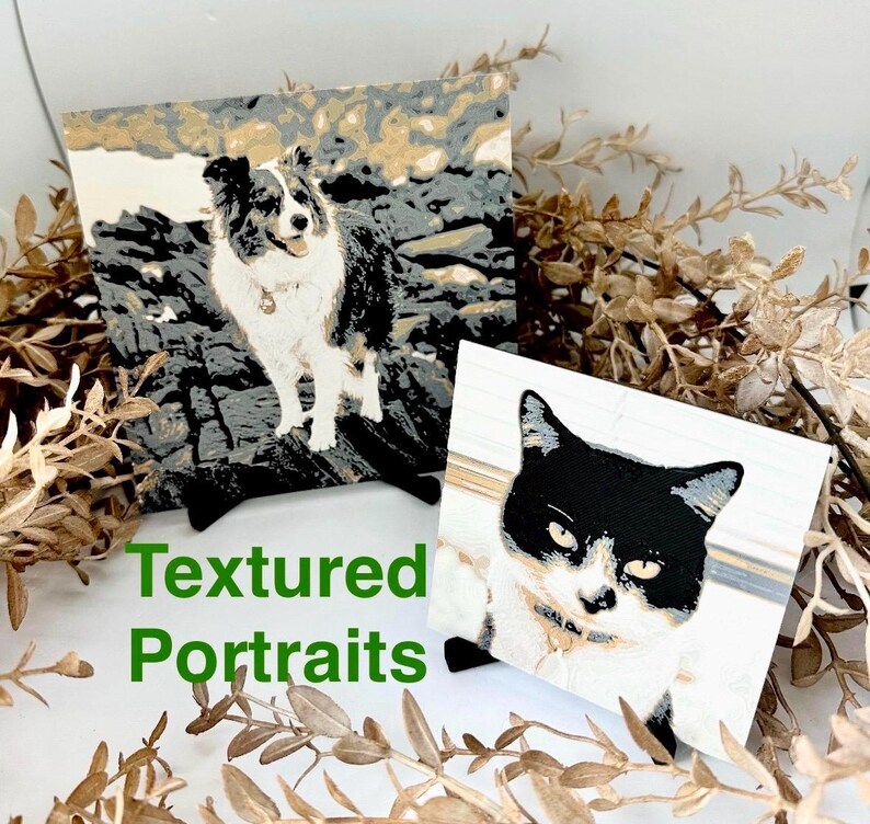 Custom 3d-printed Pet Portraits – Textured Photo Art | Unique Gift for ...