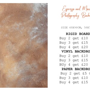 Espresso and Mocha Food and Product Photography Backdrop - Etsy UK