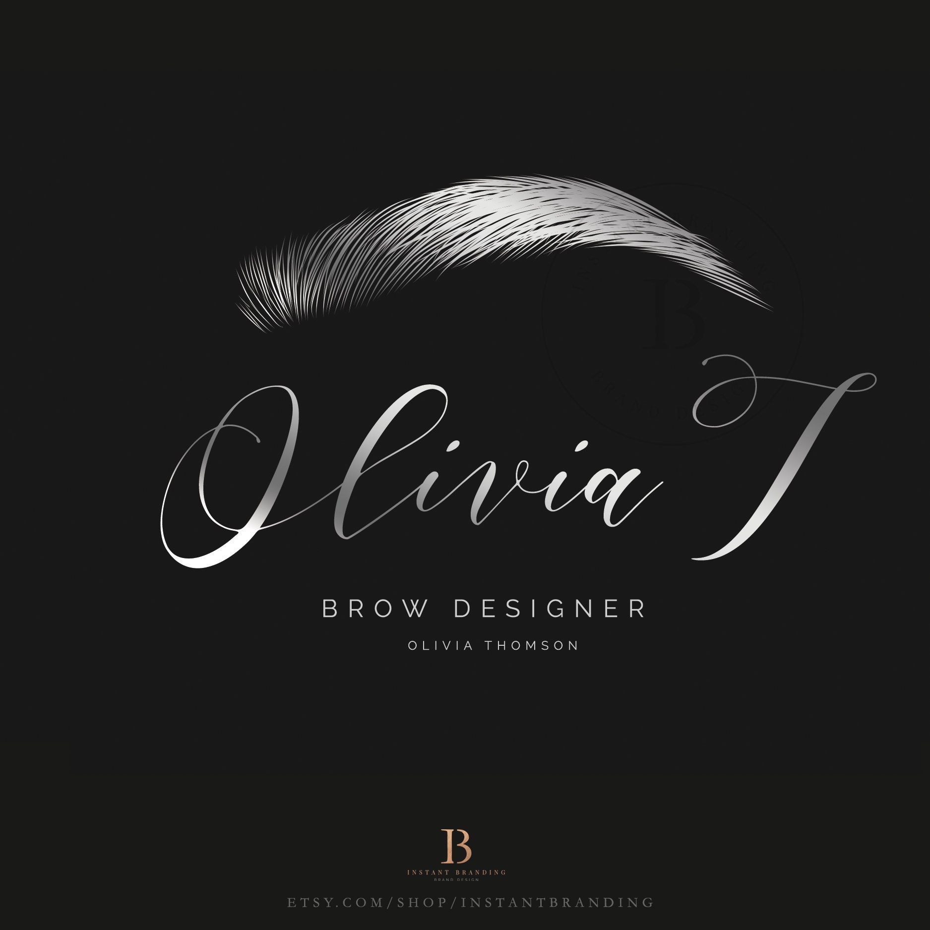 INSTANT DOWNLOAD, Brow Logo Design, Eyebrow Logo, Makeup Artist Logo ...
