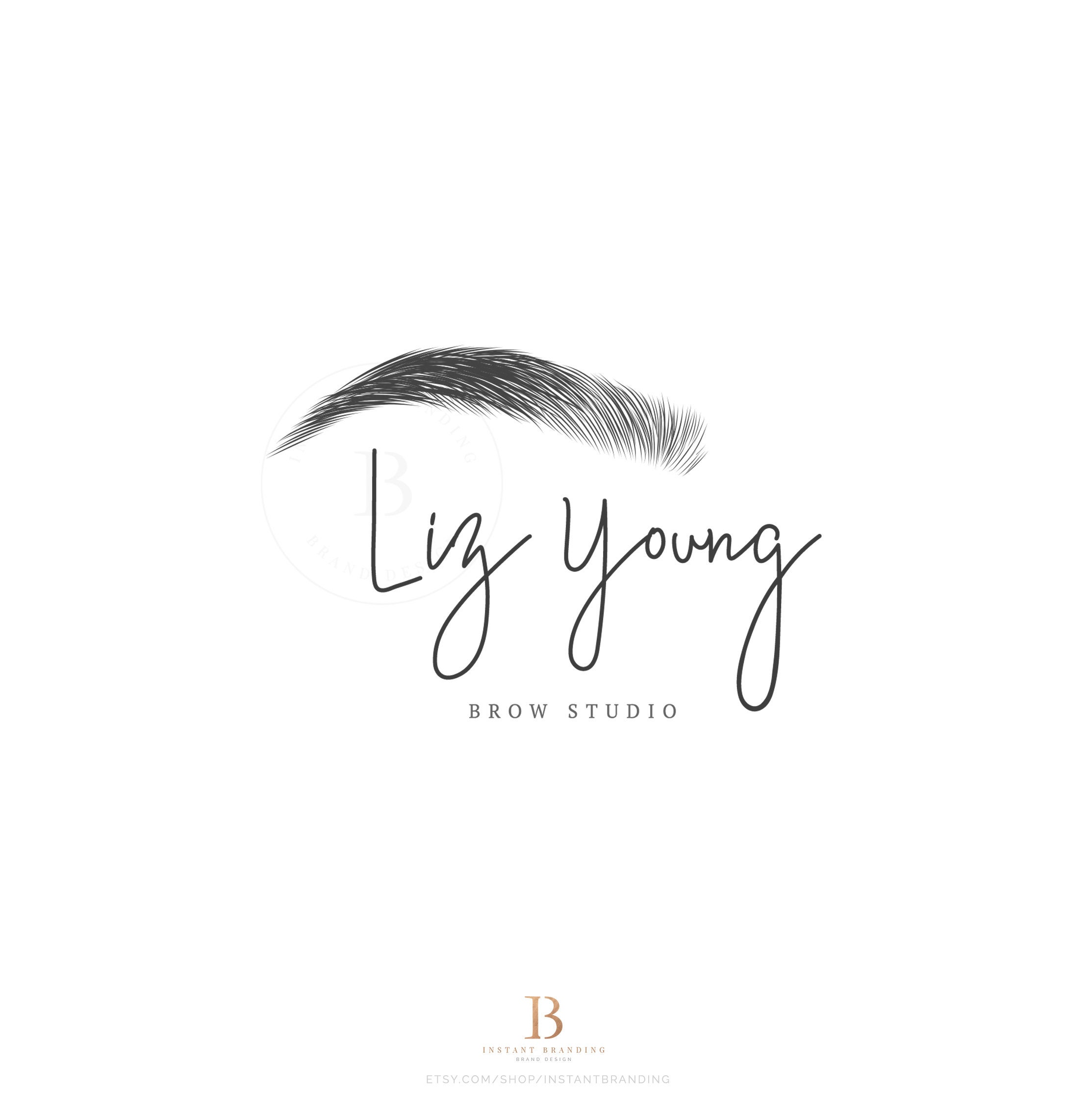 INSTANT DOWNLOAD Brow Logo Design Eyebrow Logo Makeup - Etsy Denmark