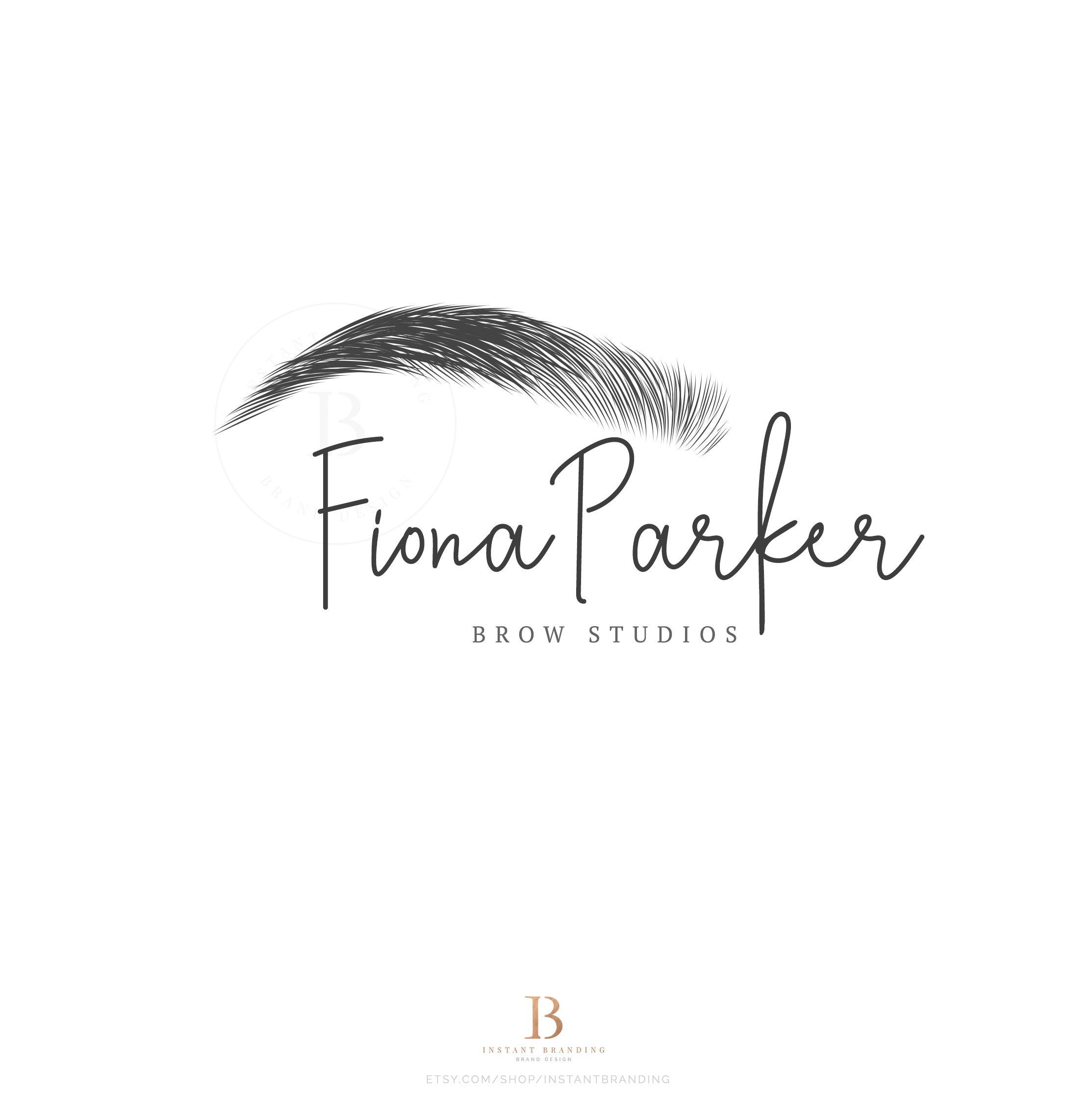 INSTANT DOWNLOAD Brow Logo Design Eyebrow Logo Makeup | Etsy