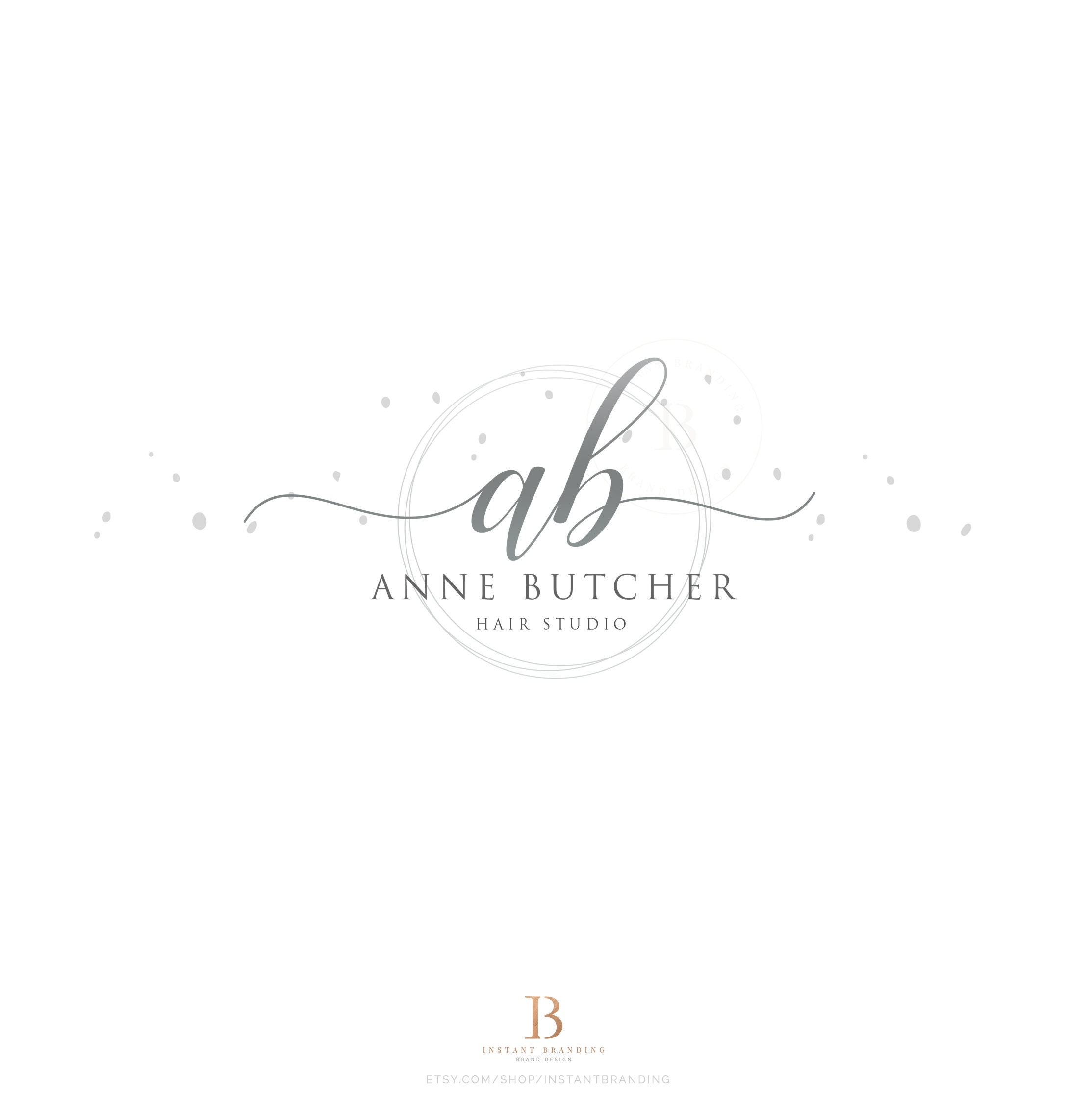 INSTANT DOWNLOAD, Hair Studio Logo, Circle Logo, Photography Logo ...