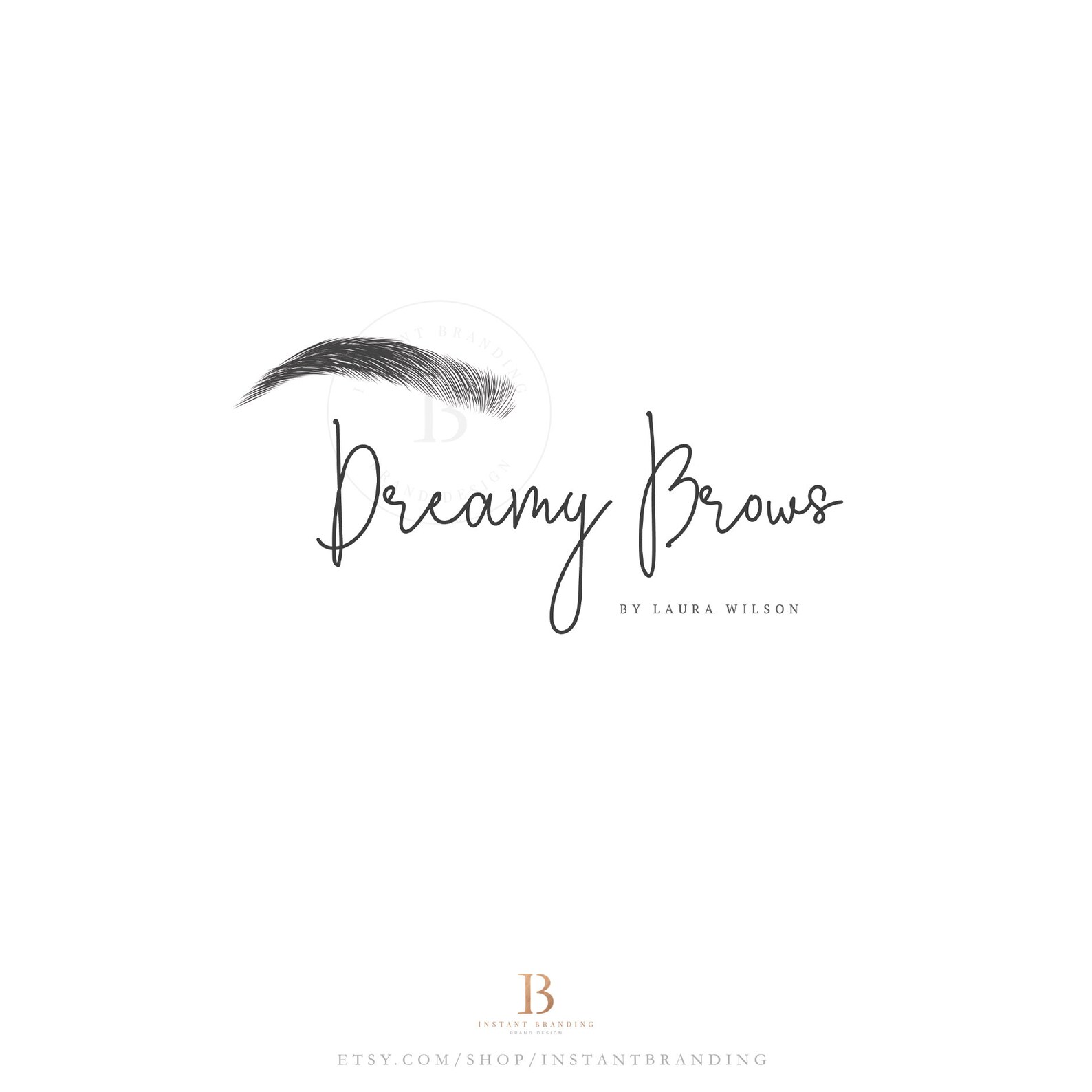 INSTANT DOWNLOAD Brow Logo Design Eyebrow Logo Makeup - Etsy
