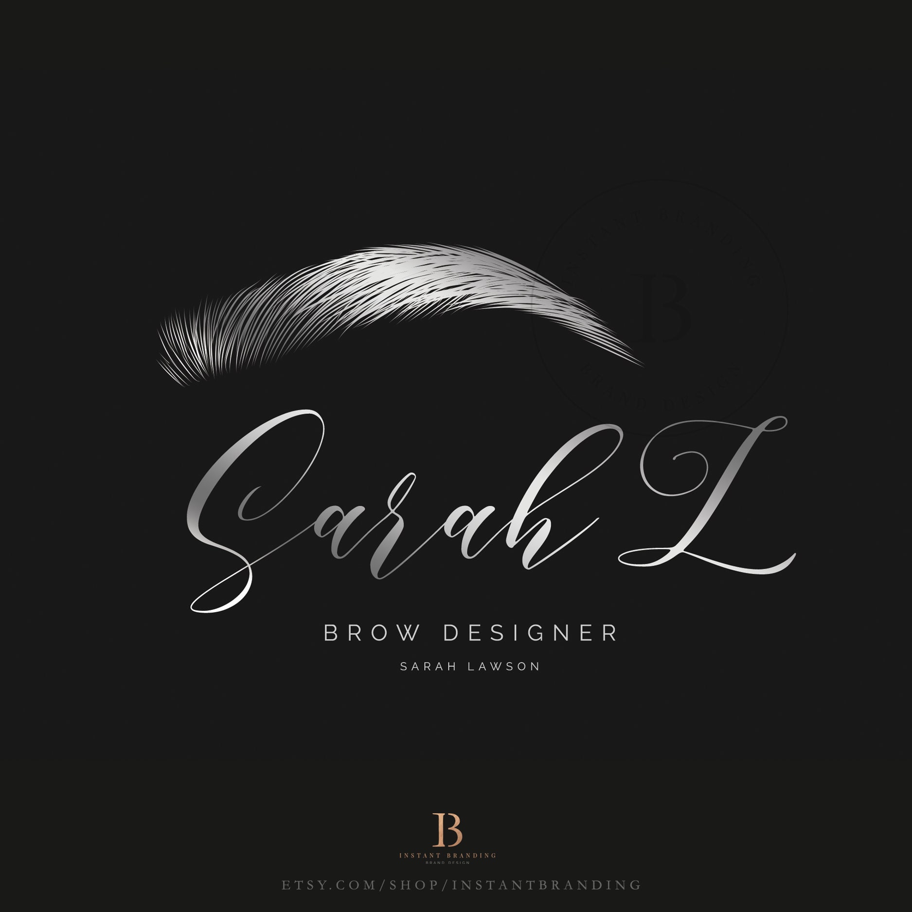 INSTANT DOWNLOAD, Brow Logo Design, Eyebrow Logo, Makeup Artist Logo ...