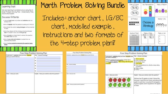EDITABLE Math Problem Solving Bundle | Etsy