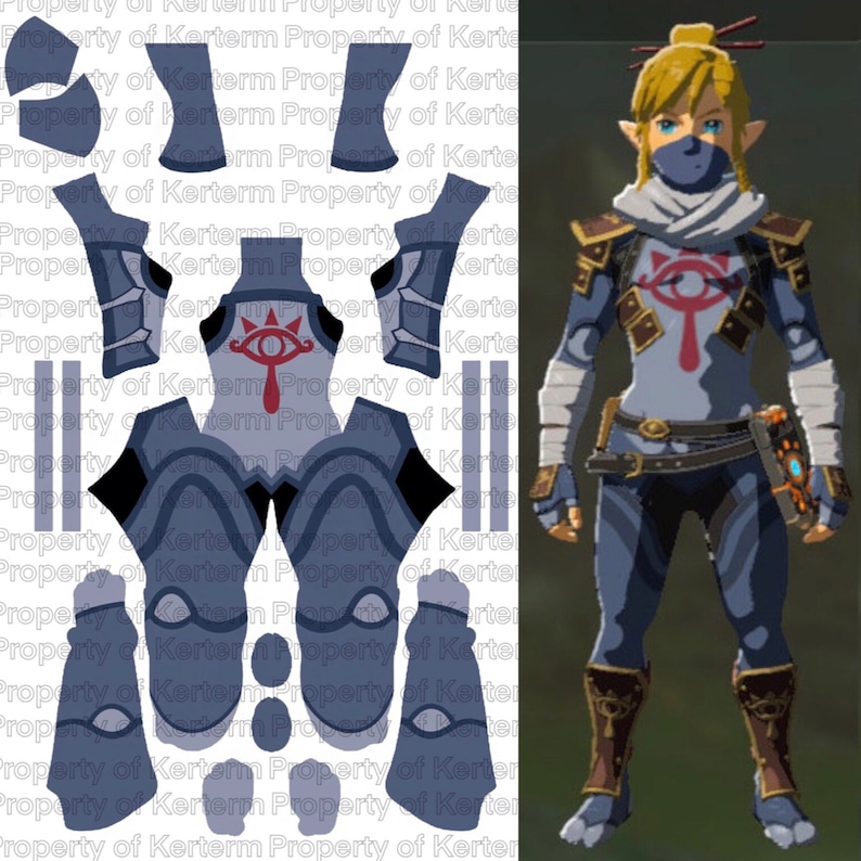 Sheikah Link Bodysuit Design | Legend of Zelda Breath of the Wild Sheik ...