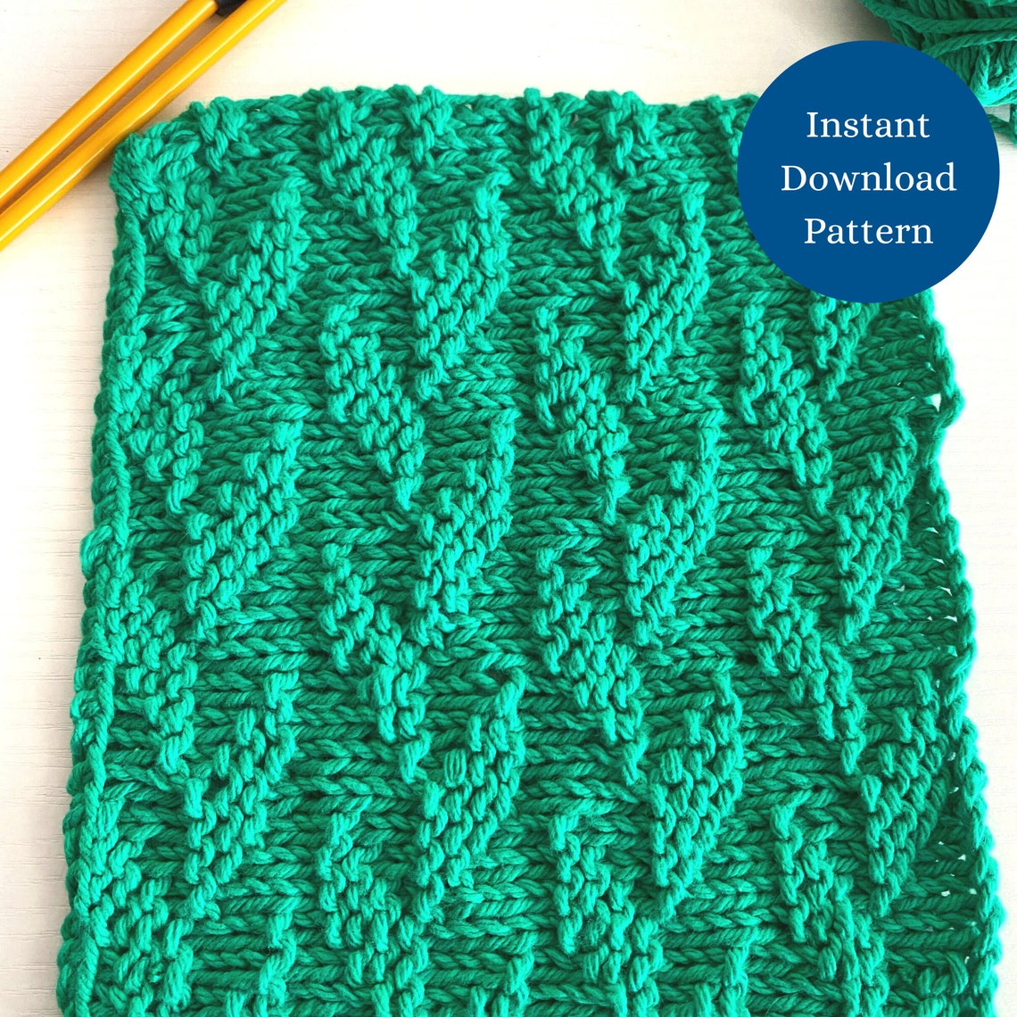 Alternating Leaf Easy Dishcloth Knitting Pattern for Beginners - Etsy