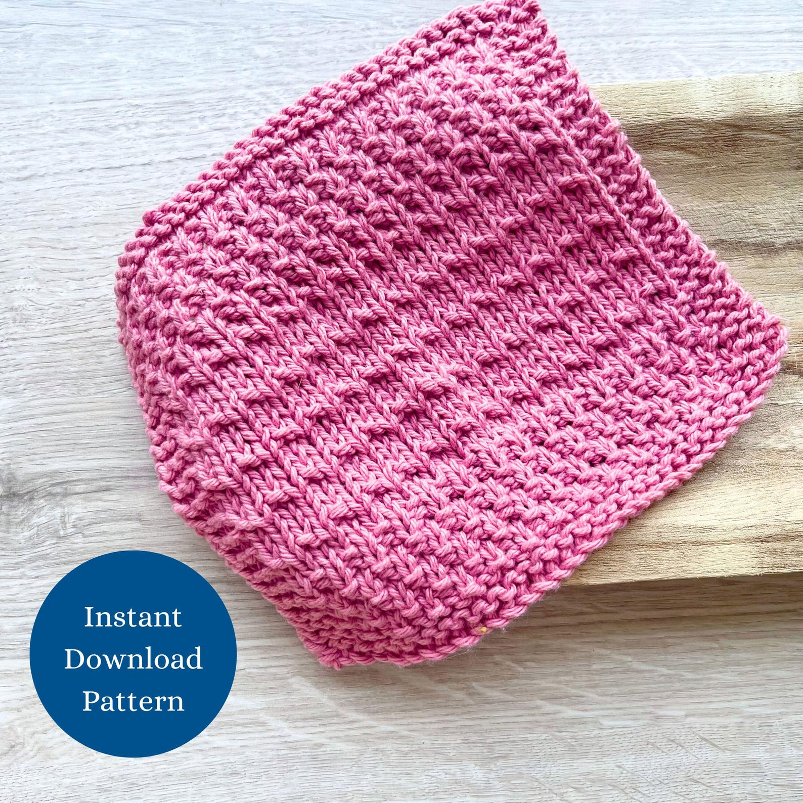 Juniper Dishcloth Knitting Pattern: Easy Beginner Knit (PDF Pattern) - Etsy