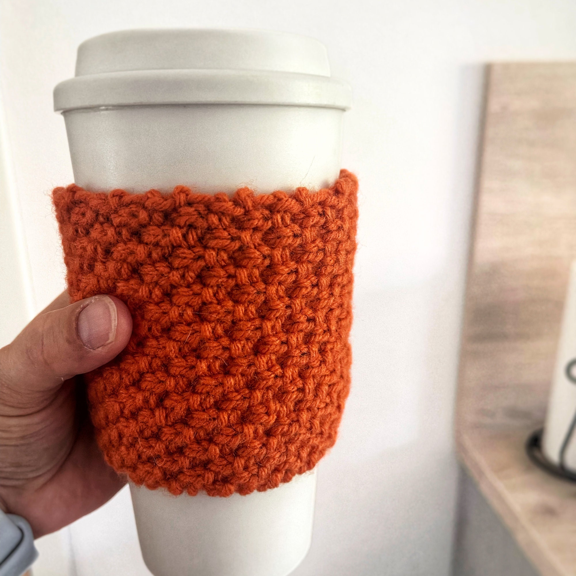 Autumn Coffee Mug Cozy Knitting Pattern: Easy Beginner Project (PDF ...