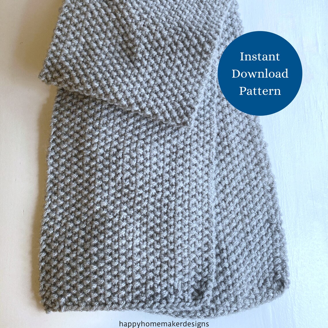 Waffle Knit Scarf Knitting Pattern Beginner Knitting Pattern - Etsy