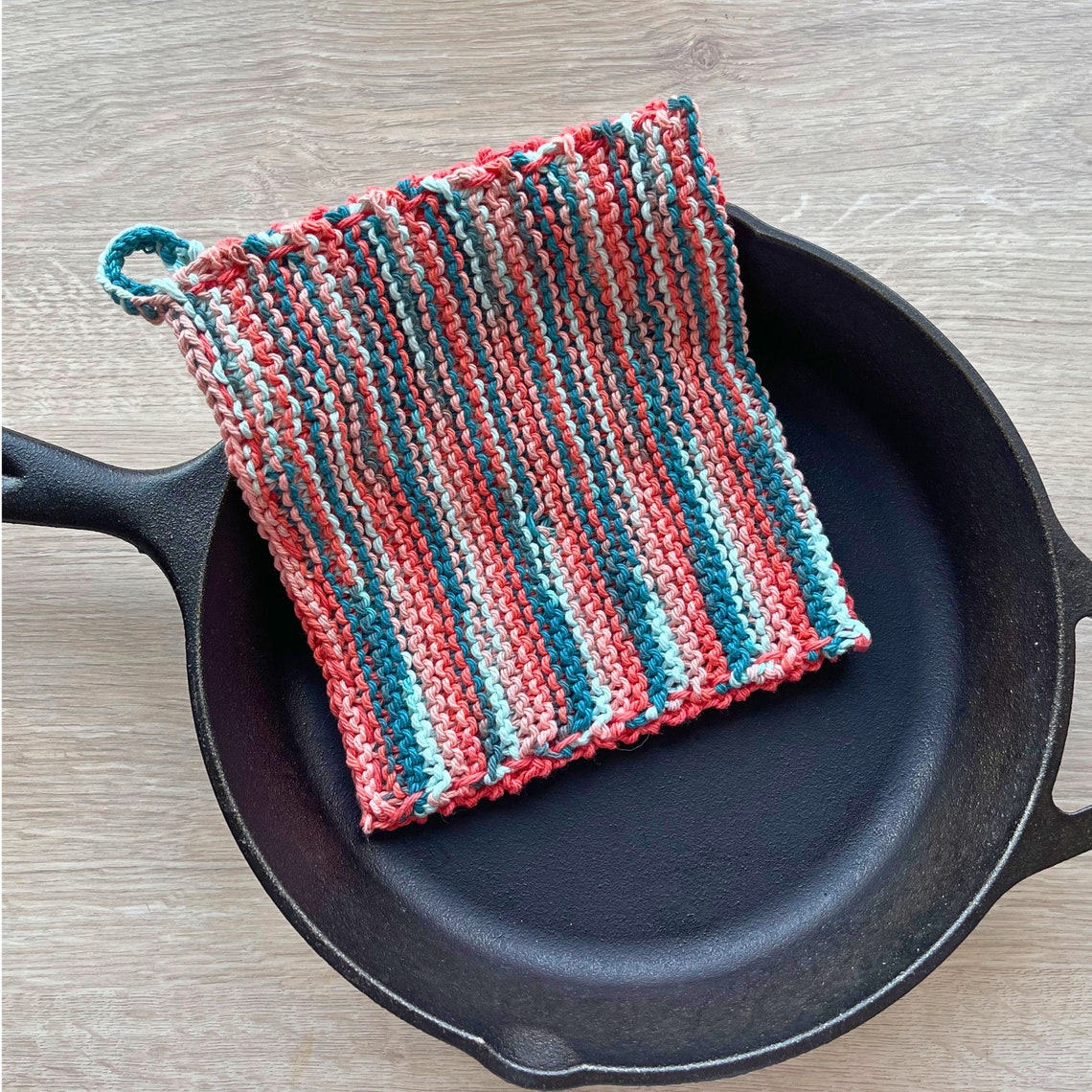 Easy Chevron Pot Holder Knitting Pattern for Beginners - Etsy