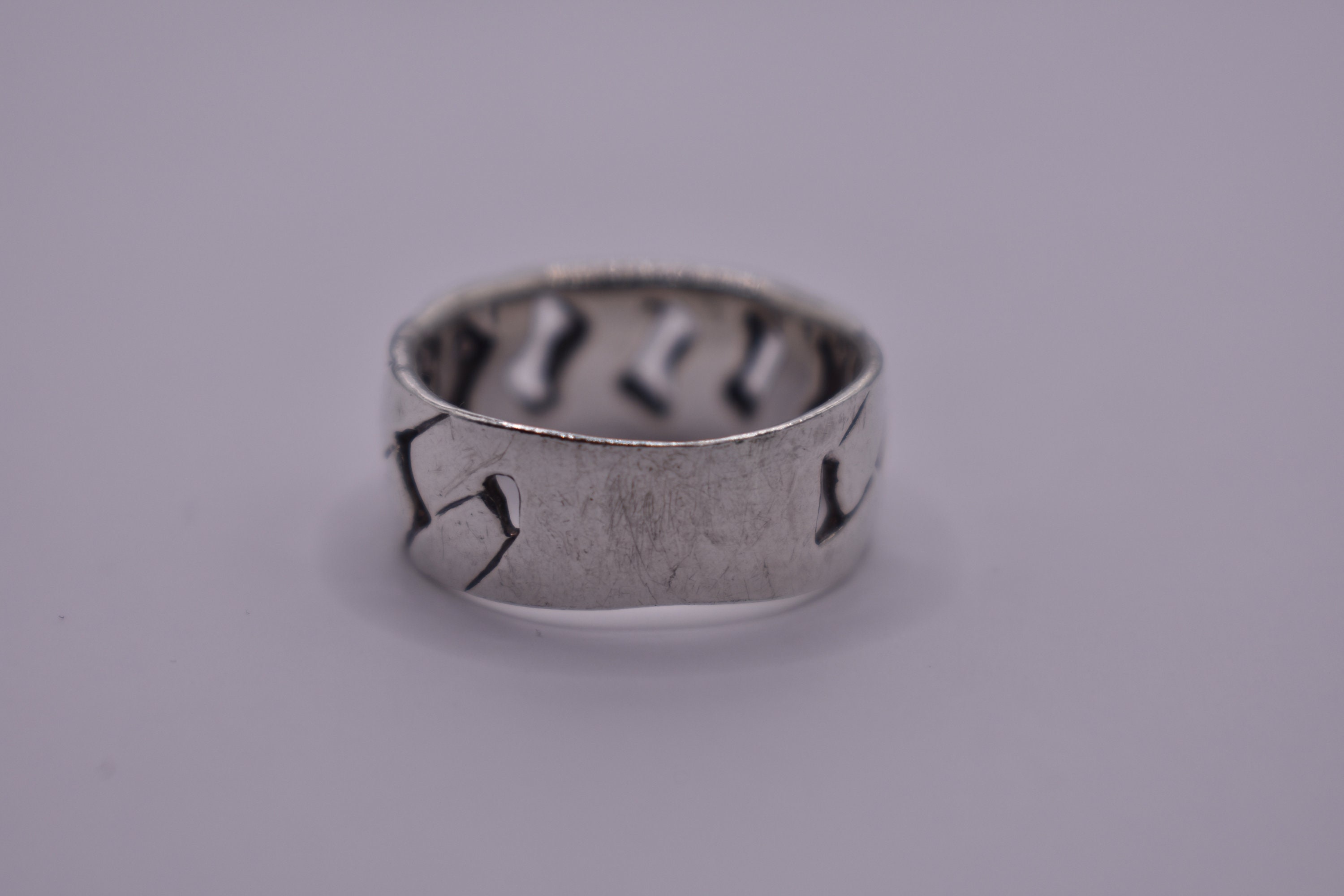 Vintage 925 Sterling Silver Curb Ring Size Q - Etsy