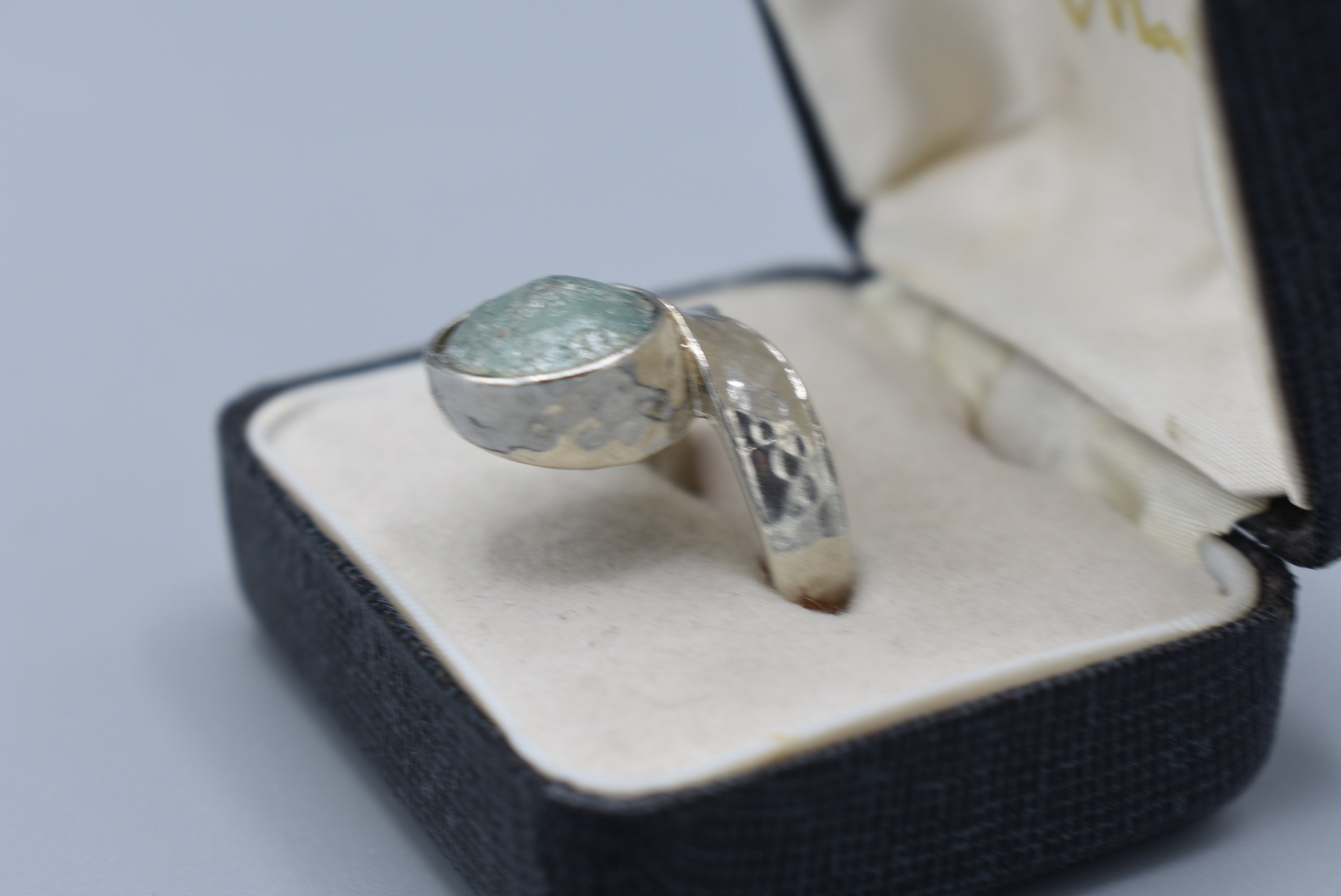 Unusual 925 Sterling Silver Hammer Affect Ring Tggc - Etsy