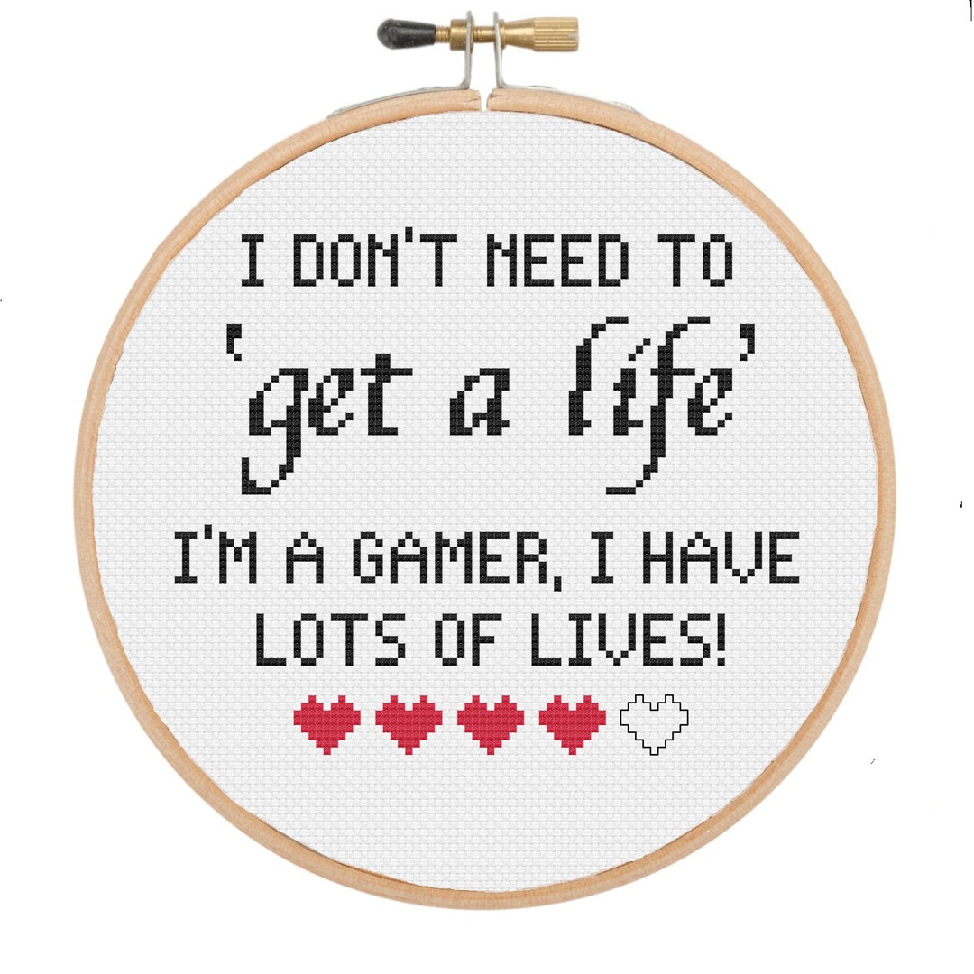 Cross Stitch PDF Pattern - I'm A Gamer / X Stitch Pattern / Crossstitch ...