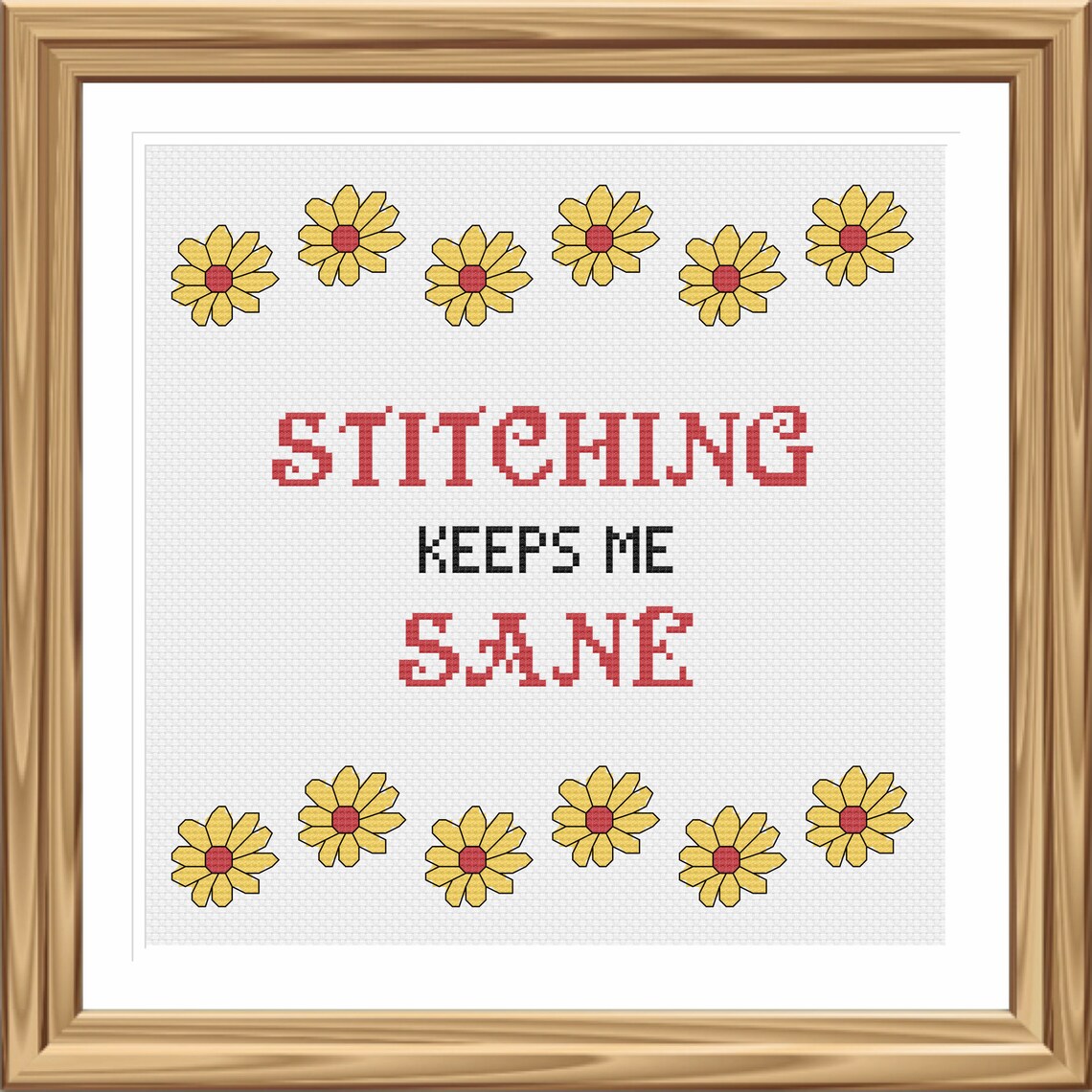 PDF Cross Stitch Pattern Quote Stitching Keeps Me Sane - Etsy