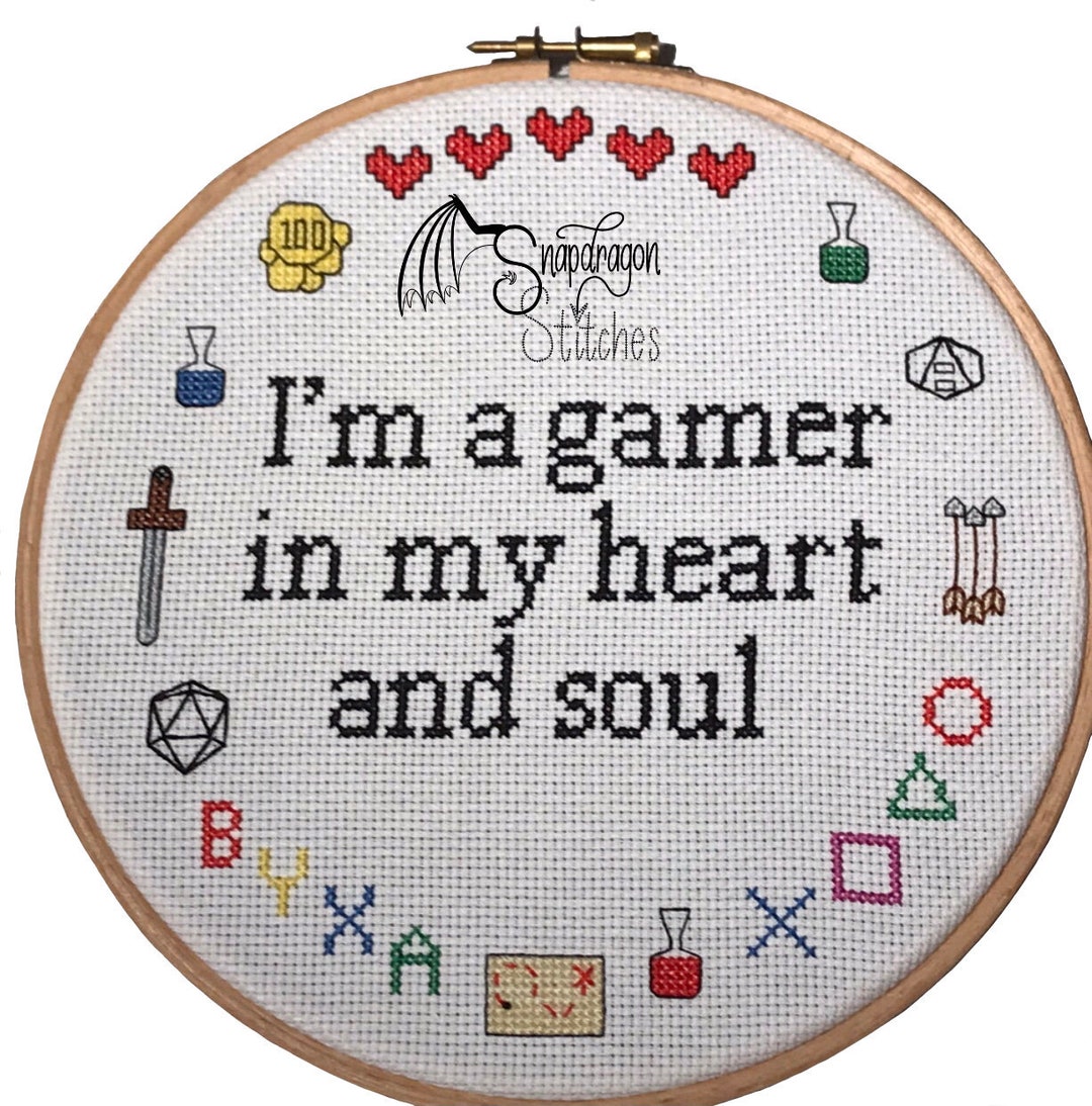 Cross Stitch PDF Pattern - I'm A Gamer / X Stitch Pattern / Crossstitch ...