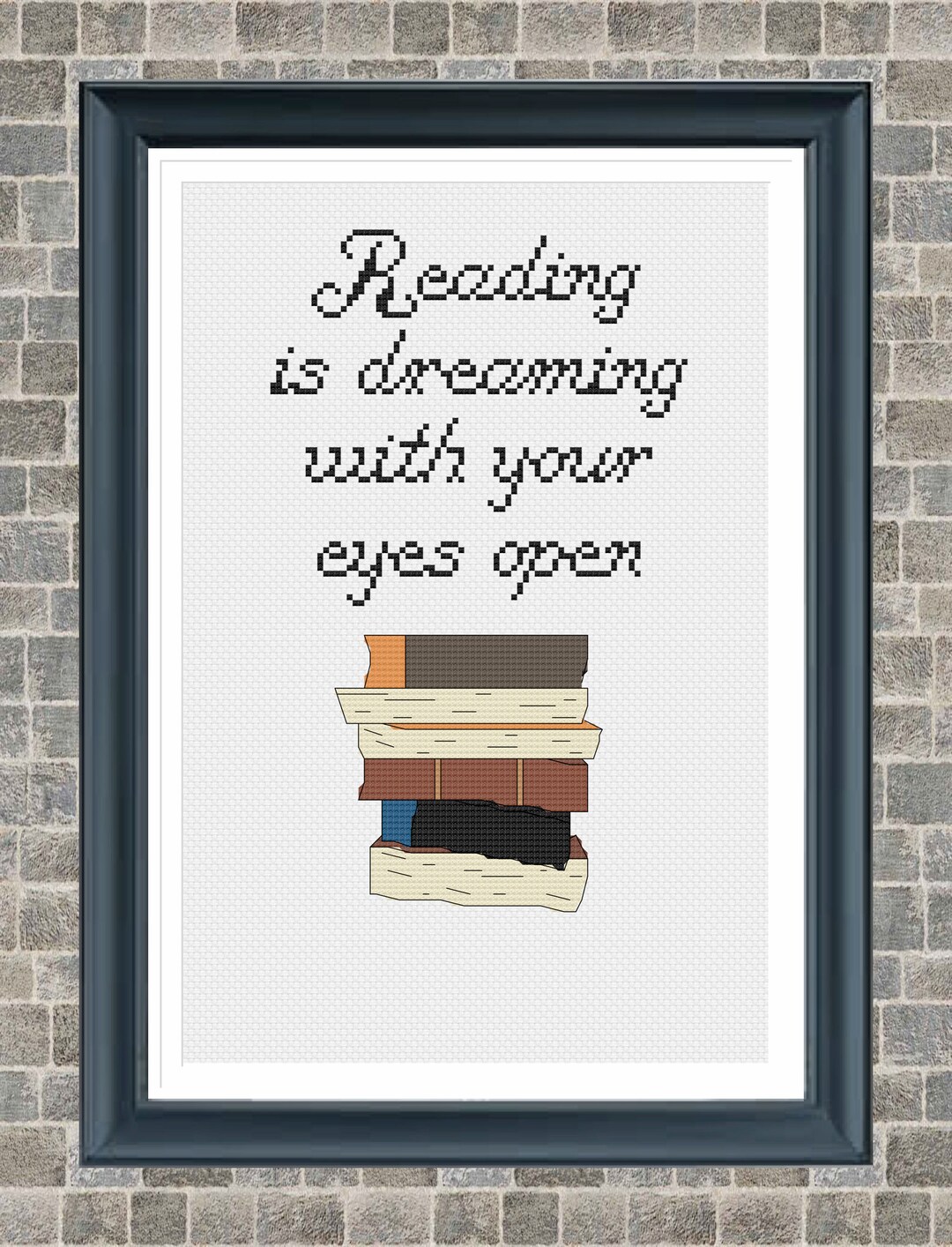 Cross Stitch PDF Pattern Reading is Dreaming Quote / X Stitch Pattern ...