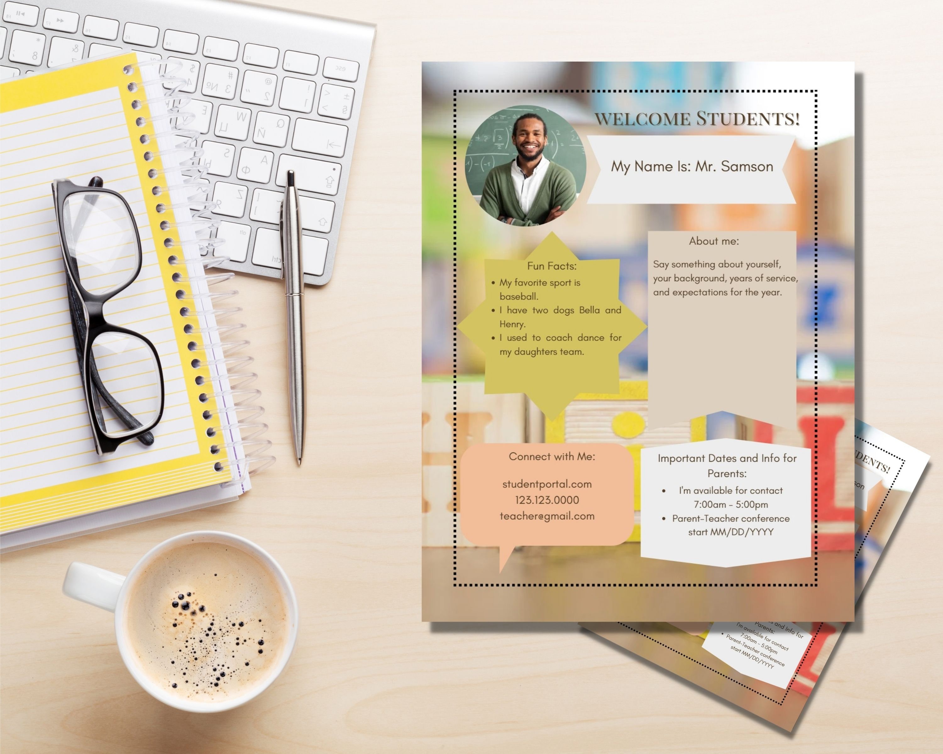 Editable Meet the Teacher Template Back to School Template Printable ...