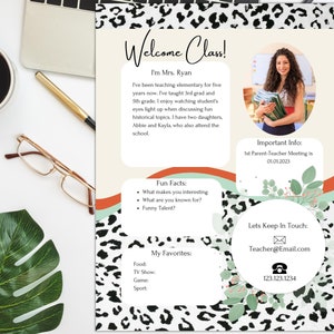 Editable Meet the Teacher Template Back to School Template - Etsy UK