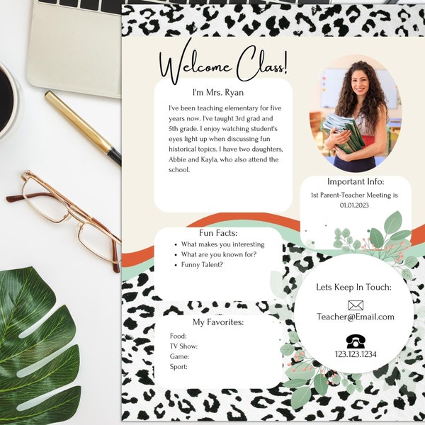 Meet the Teacher Template - Etsy